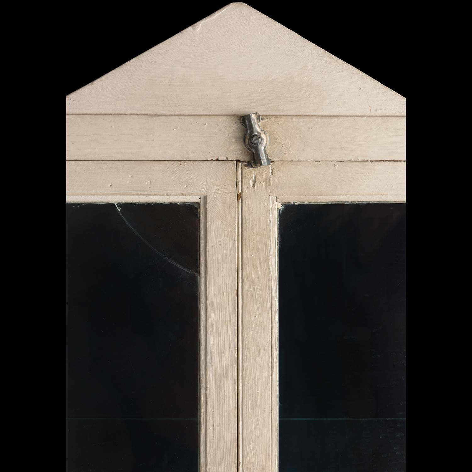 Nickel and Oak Tower Display Case, circa 1880 For Sale at 1stDibs