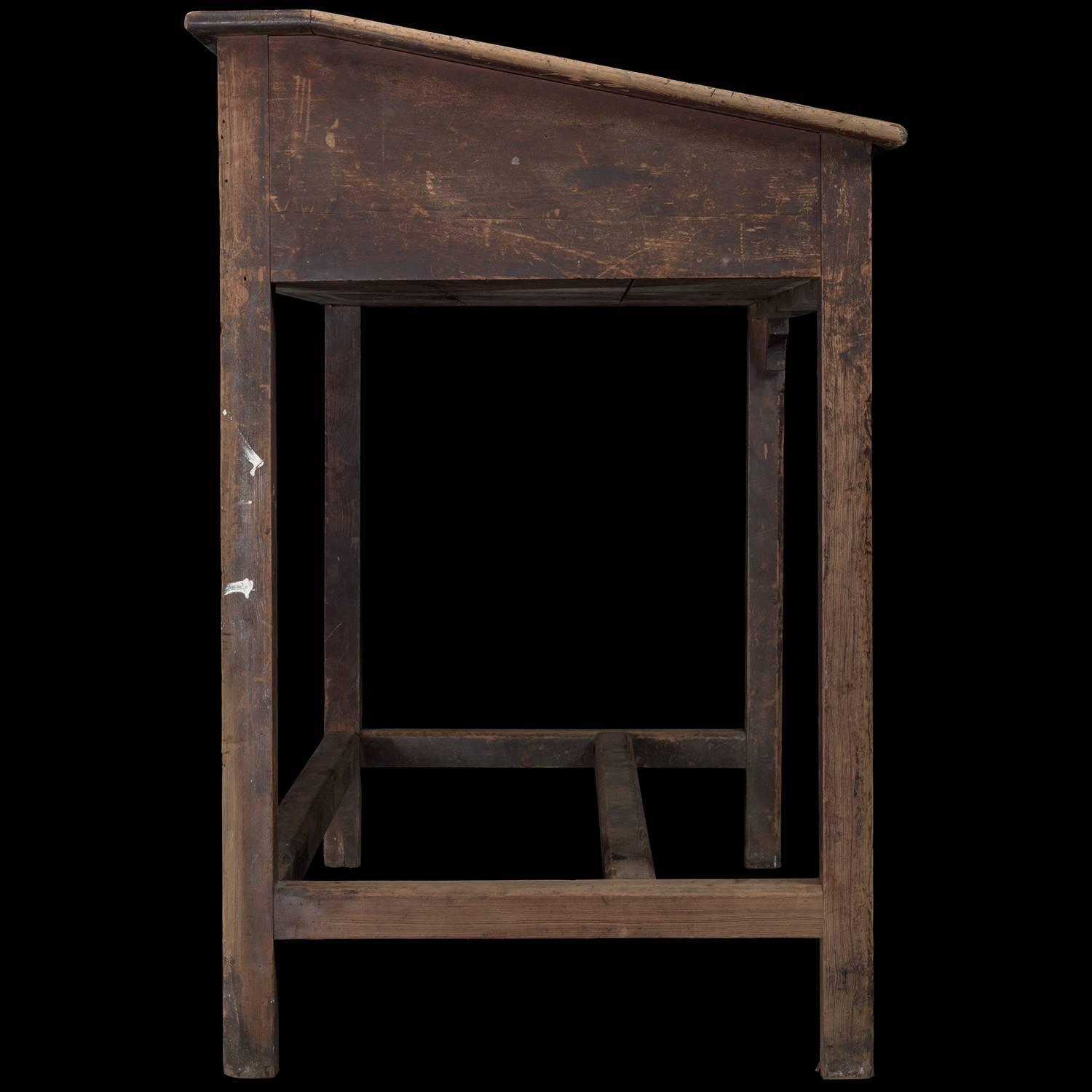 Pine Work Desk, circa 1870 For Sale at 1stdibs