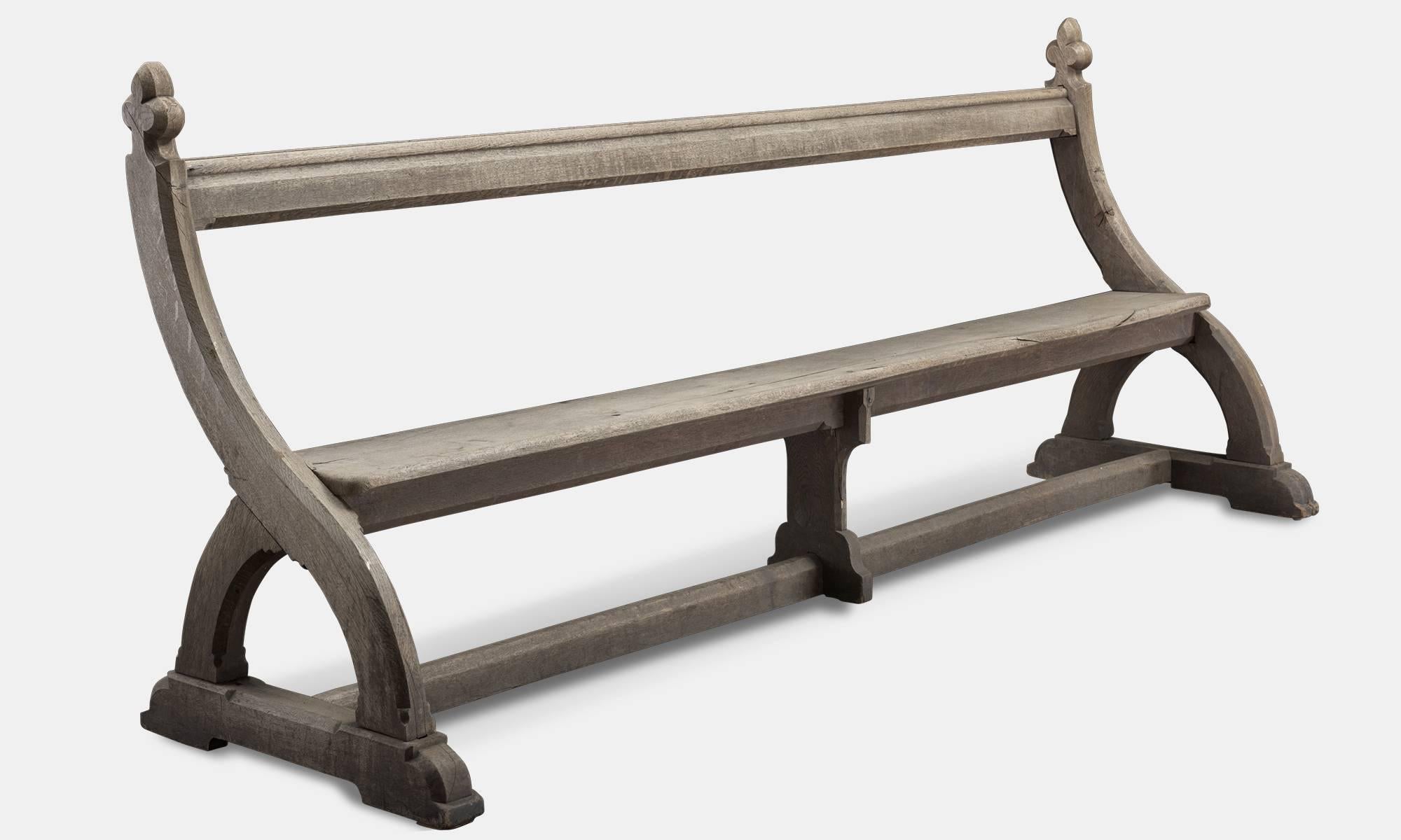 Oak Puginesque Bench For Sale at 1stDibs