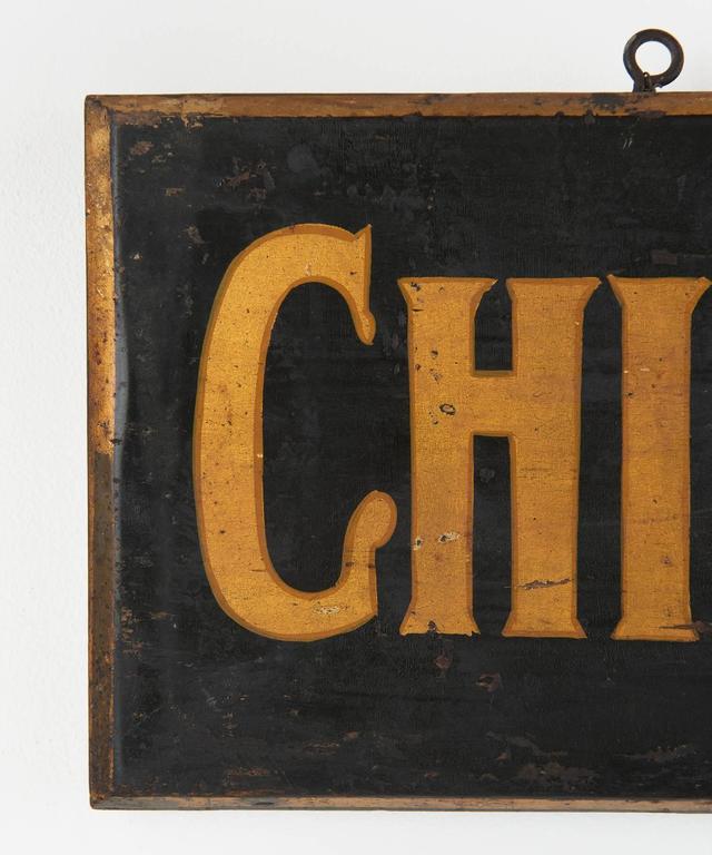 "Children's Shoes" Hand-Painted Wooden Store Sign, circa 1890 at 1stDibs