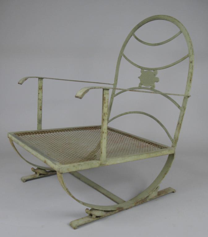 Vintage Wrought Iron Turtle Lounge Chair at 1stDibs
