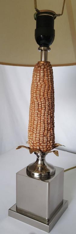 Pair of French "Corn" Lamps For Sale at 1stDibs