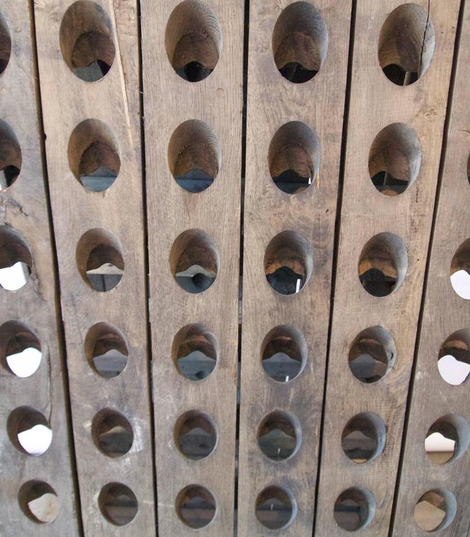 French Champagne Oak Riddling Rack at 1stDibs