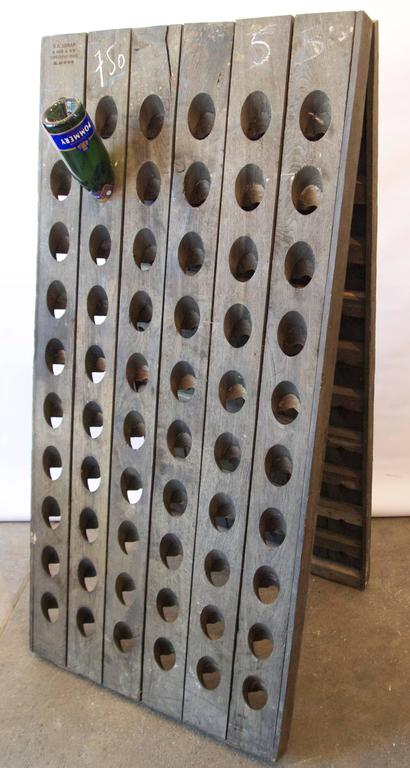 French Champagne Oak Riddling Rack at 1stDibs