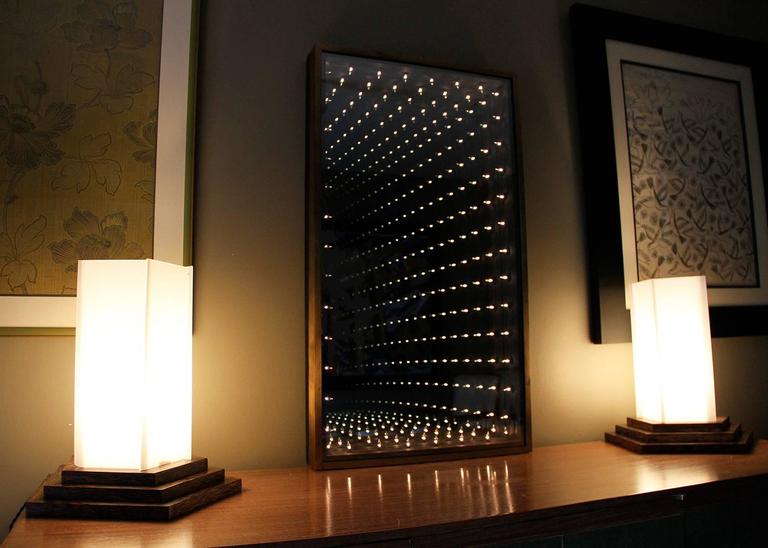 Authentic and Original 1970s Infinity Mirror For Sale at 1stdibs