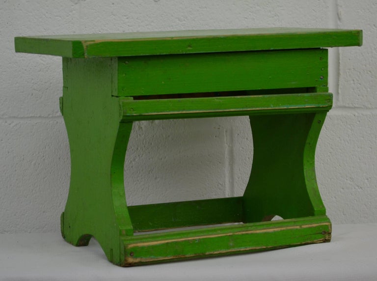 Painted Pine Footstool For Sale at 1stDibs