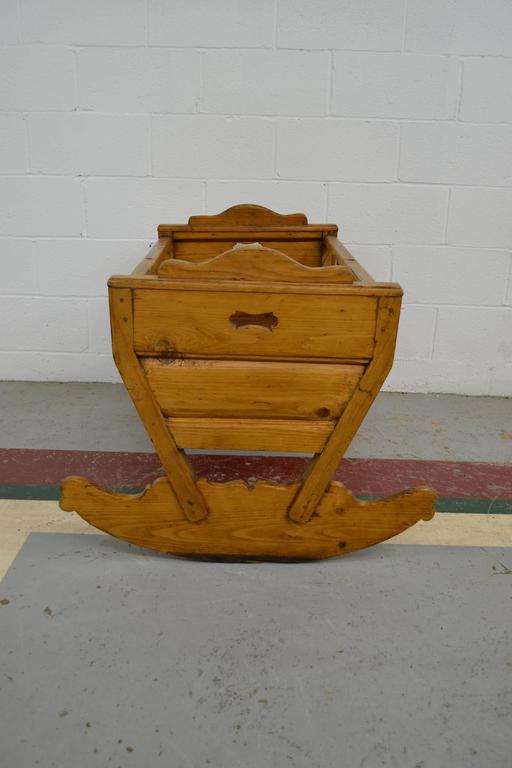 Pine Rocking Cradle at 1stDibs
