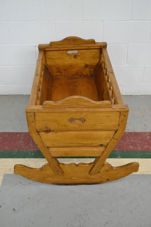 Pine Rocking Cradle at 1stDibs