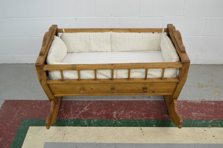 Pine Rocking Cradle at 1stDibs