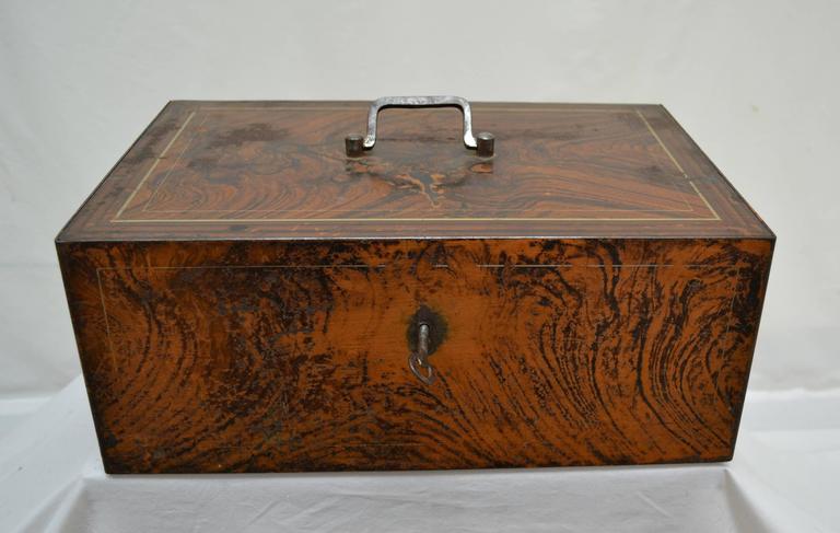 Antique Grain Painted Steel Strong Box at 1stdibs
