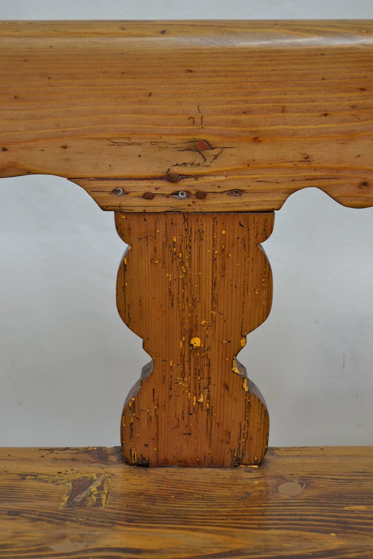 Rustic Pine Bench at 1stdibs