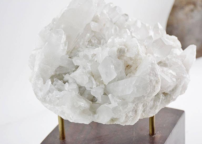 Large Quartz Crystal Mass with Display Stand For Sale at 1stDibs ...