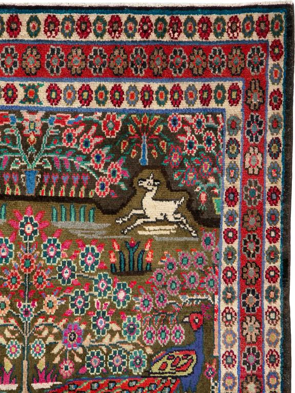 Vintage Persian Hamdan Rug For Sale at 1stDibs