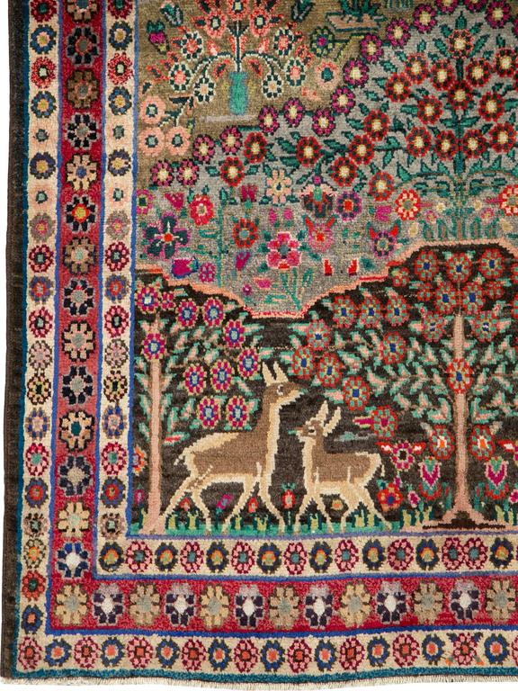 Vintage Persian Hamdan Rug For Sale at 1stDibs