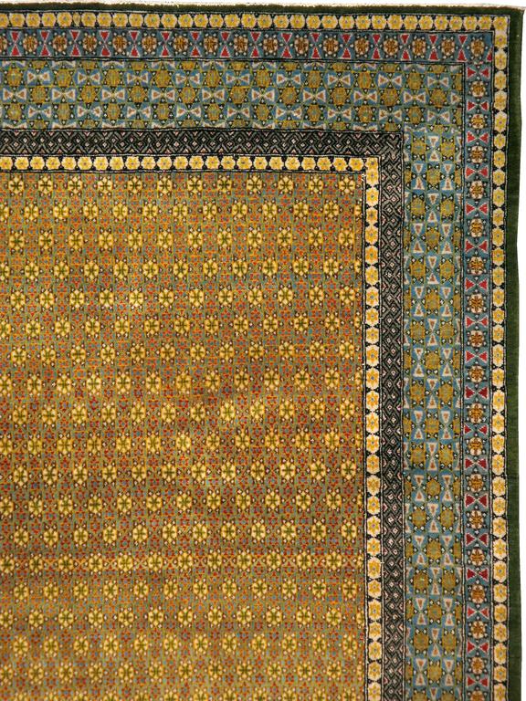 Vintage Persian Qum Rug at 1stDibs