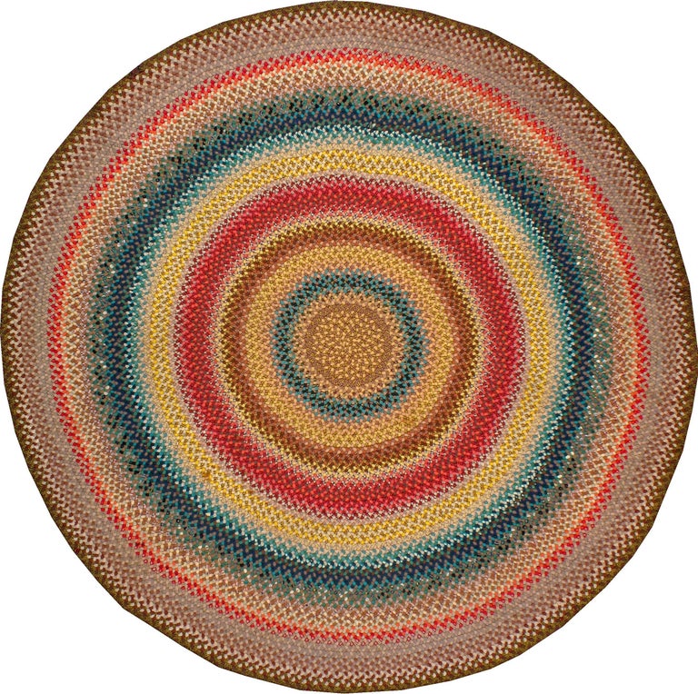Vintage American Braided Rug at 1stDibs