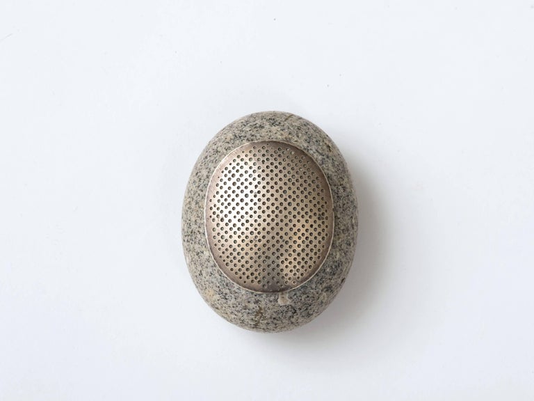 John Prip Sterling Silver and Granite River Stone Lidded Box For Sale ...
