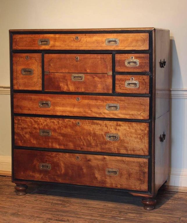 British Military Officer's Campaign Chest Secretary of Brass-Bound ...