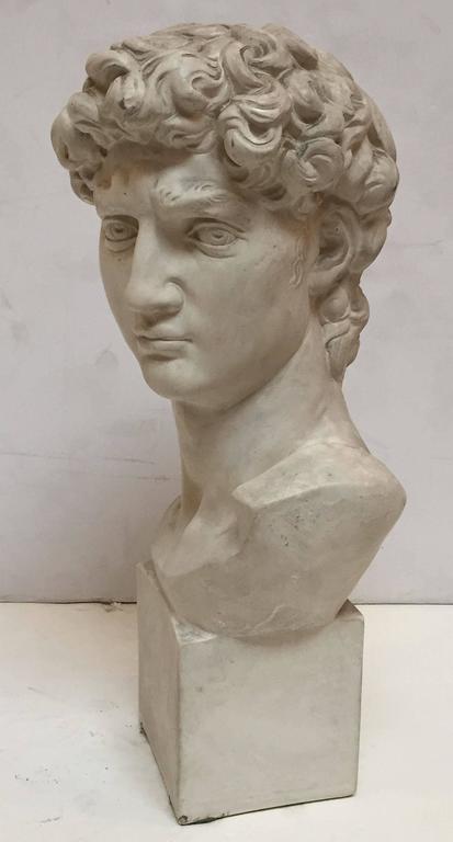 English Plaster Bust of Michelangelo's David at 1stDibs | plaster bust ...