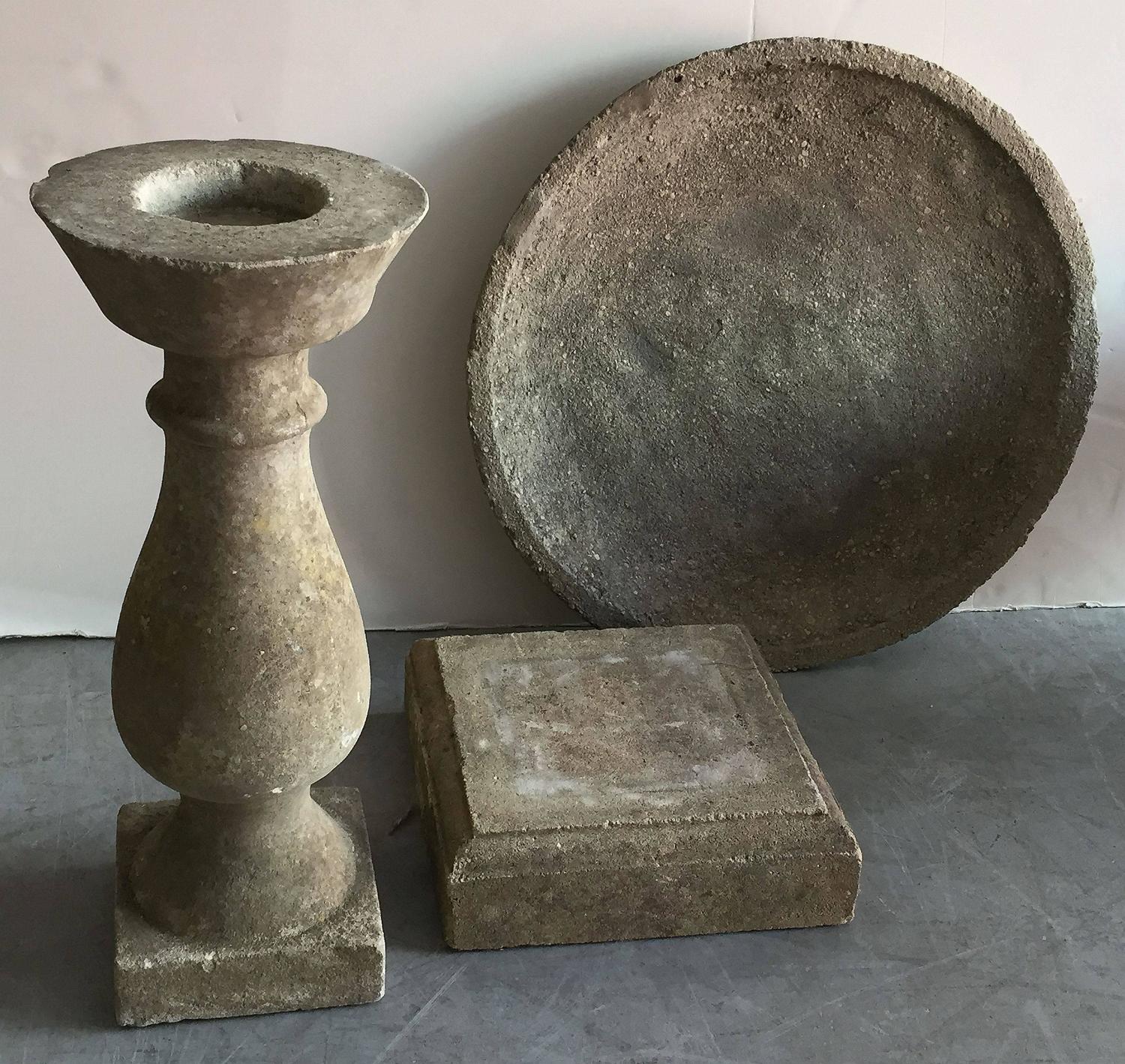 Large English Garden Stone Bird Bath at 1stdibs