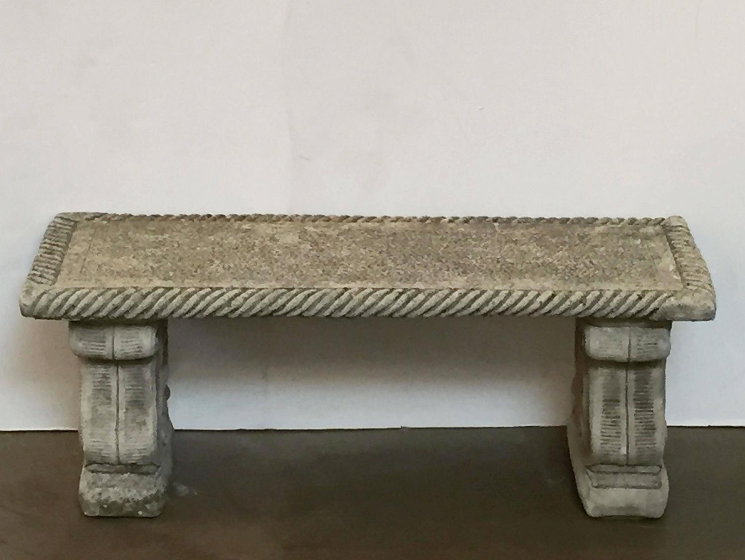 English Garden Stone Bench at 1stdibs