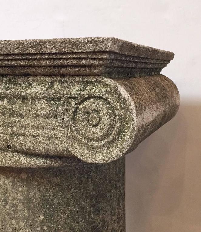 English Garden Stone Plinth in the Classical Style at 1stDibs