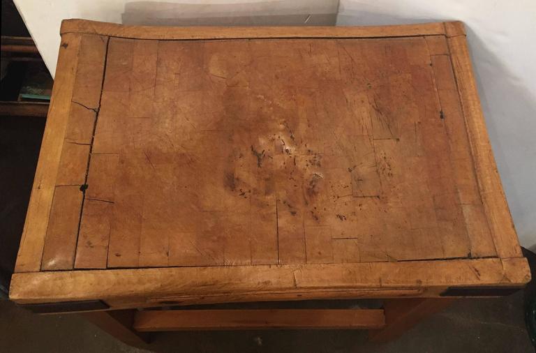 Large French Butcher's Block on Stand at 1stDibs | butcher block stand ...