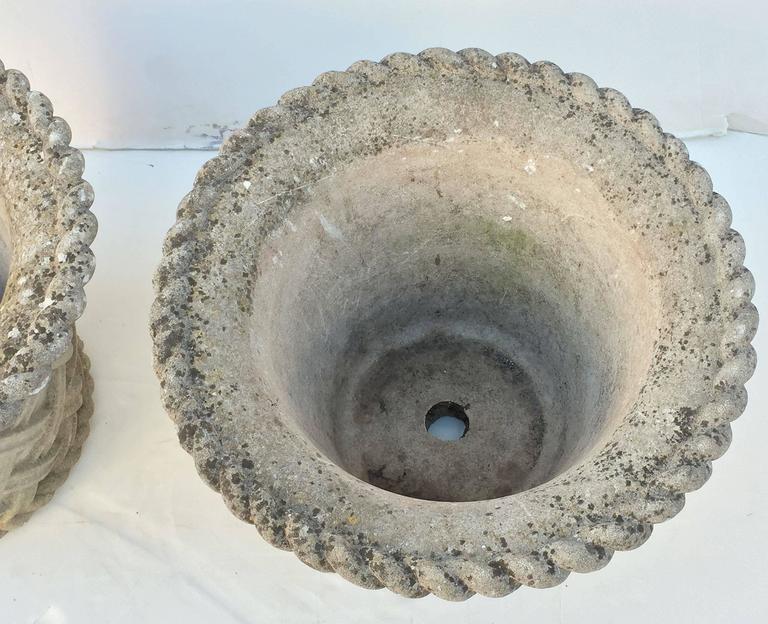 Large English Garden Stone Strapwork or Lattice Planters at 1stDibs ...