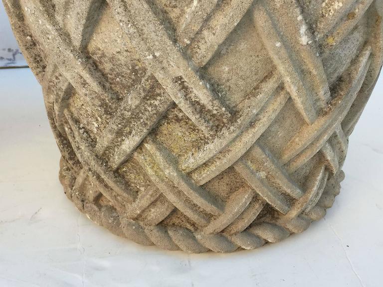 Large English Garden Stone Strapwork or Lattice Planters at 1stDibs ...