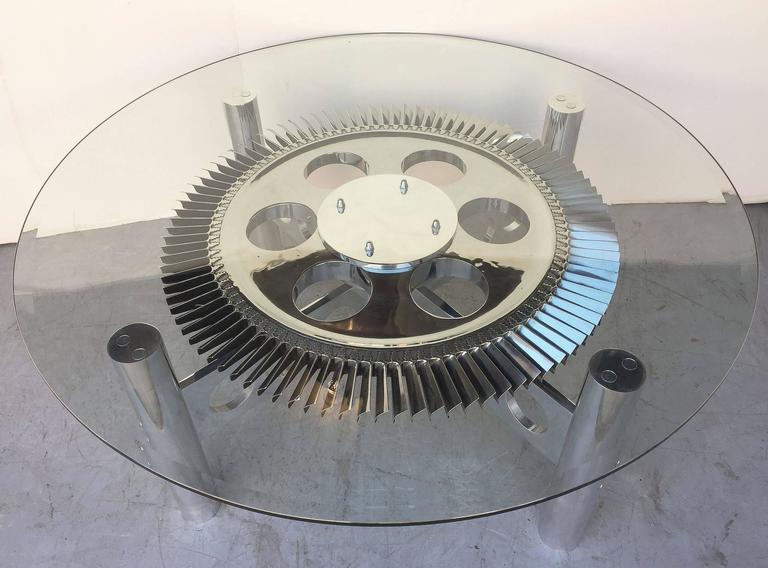 Rolls Royce Jet Engine Impeller Low Table from England at 1stdibs