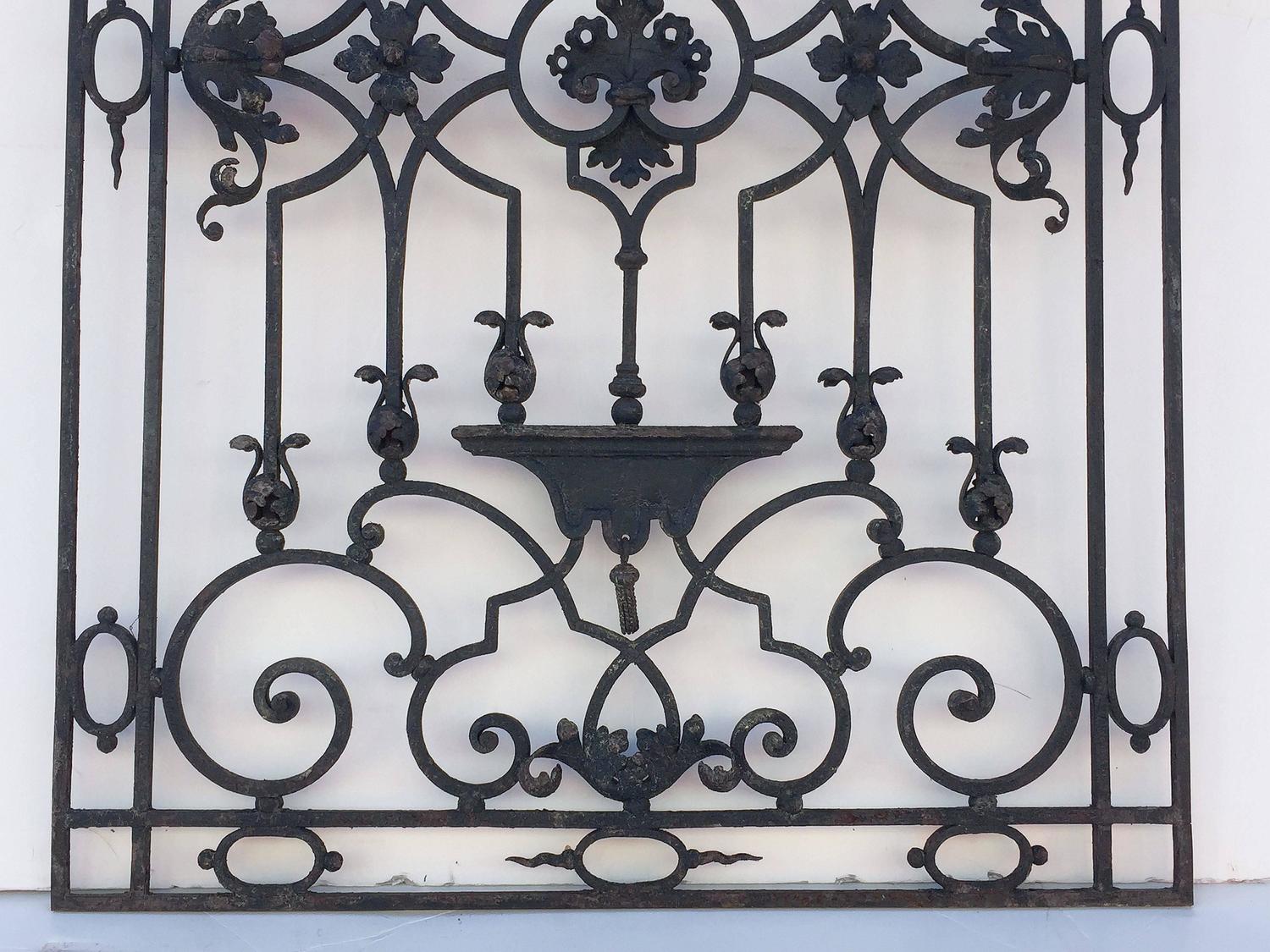 Large French Arched Gate of Wrought Iron from the 19th Century For Sale ...