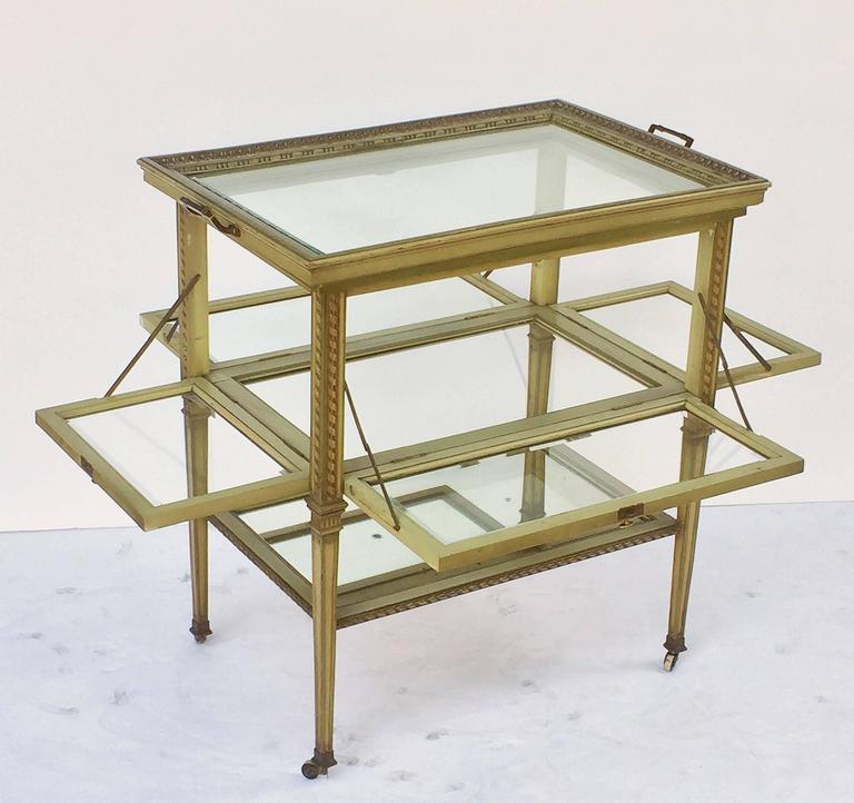 Italian Drinks Cart or Fold-Down Tea Table with Removable Tray Top at ...