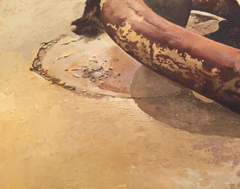 English Framed Oil Painting on Board, Titled 'Sunday Morning' by Pat ...