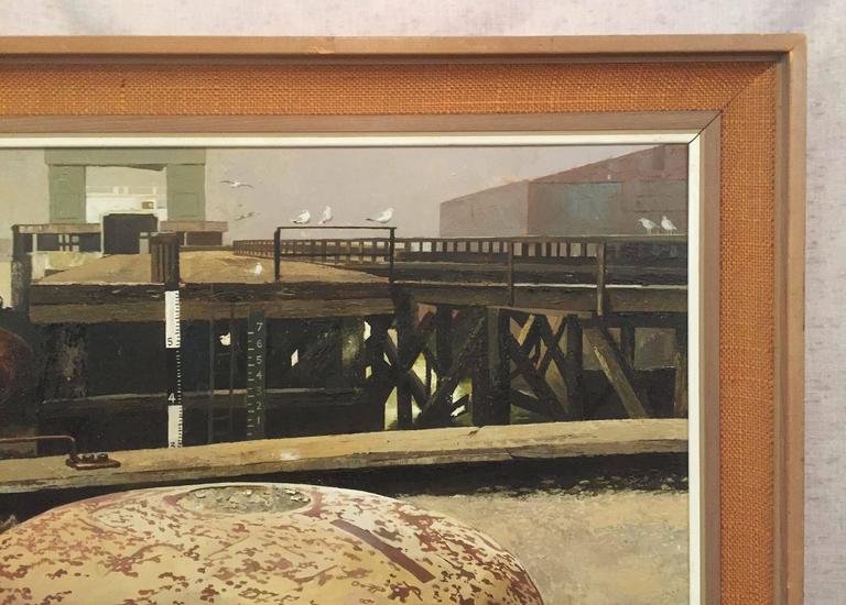 English Framed Oil Painting on Board, Titled 'Sunday Morning' by Pat ...