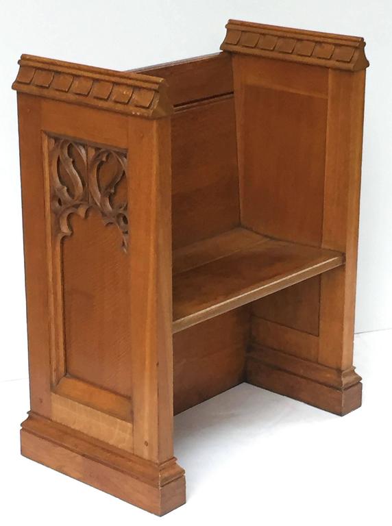 English Ecclesiastical Prayer Bench or Pew in the Gothic Style at 1stDibs