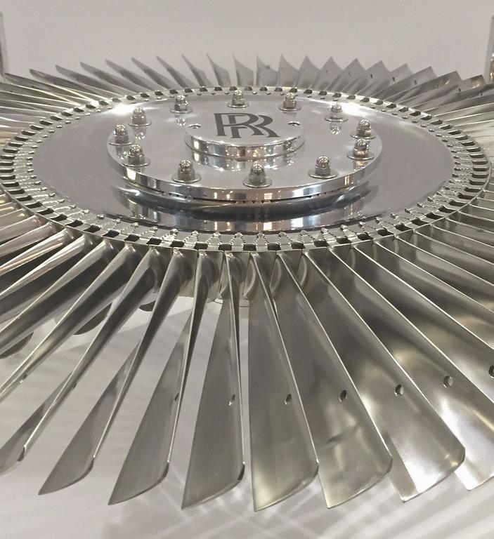 Rolls Royce Jet Engine Impeller Low Table from England at 1stDibs