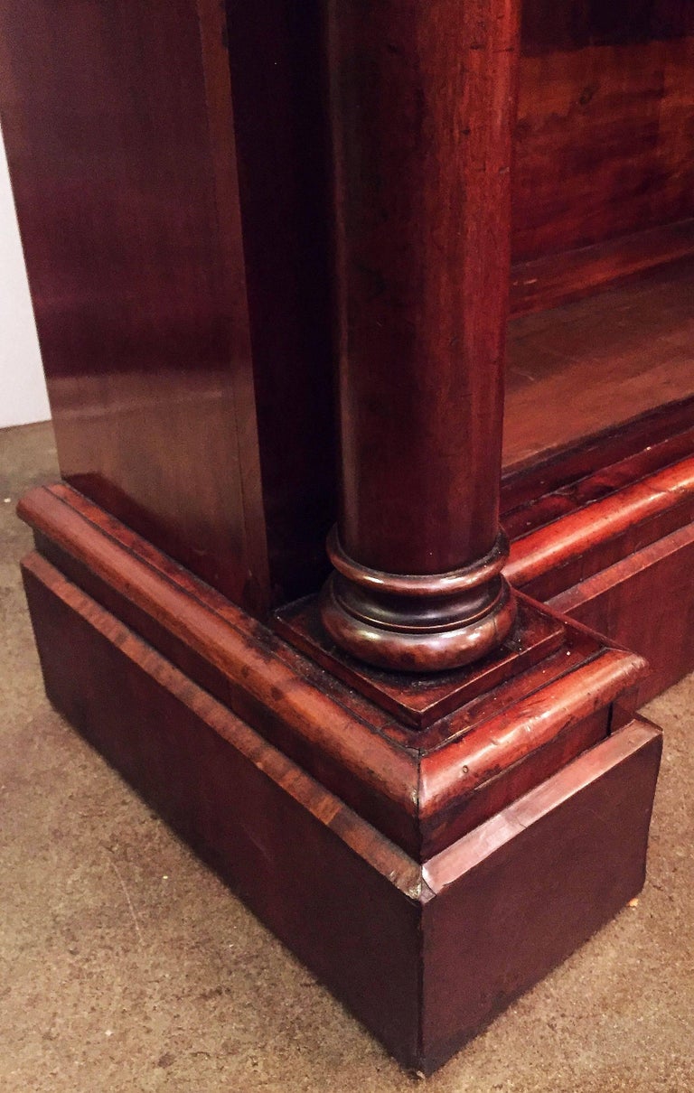 Large English Open Bookcase of Mahogany with Turned Columns at 1stDibs