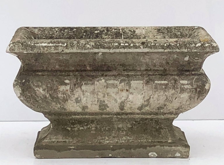 Large Rectangular English Garden Stone Pedestal Trough or Planter at ...