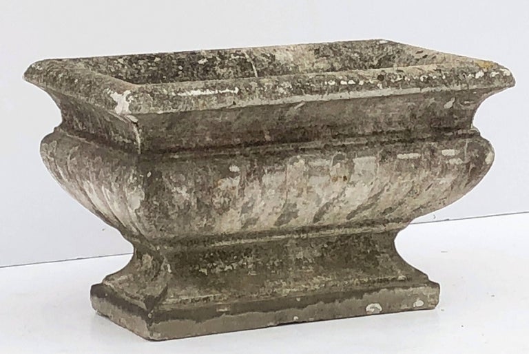 Large Rectangular English Garden Stone Pedestal Trough or Planter at ...