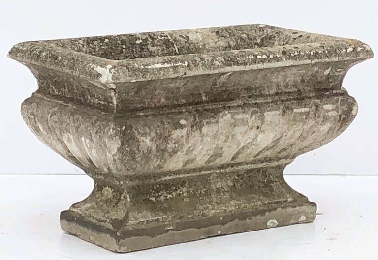 Large Rectangular English Garden Stone Pedestal Trough or Planter at ...