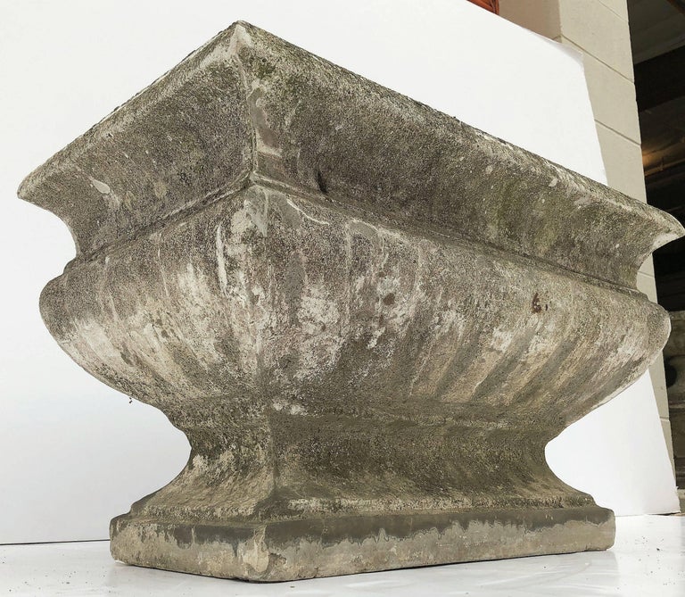 Large Rectangular English Garden Stone Pedestal Trough or Planter at ...