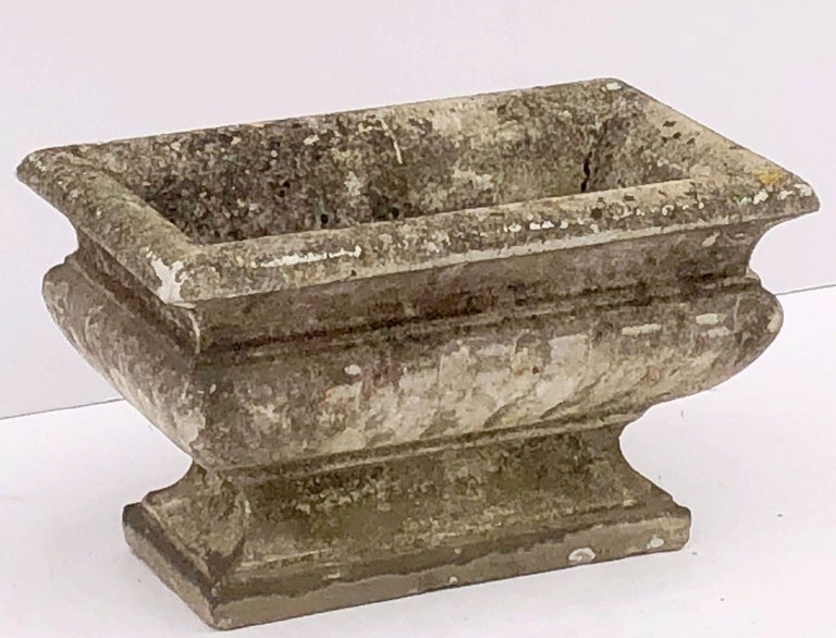 Large Rectangular English Garden Stone Pedestal Trough or Planter at ...