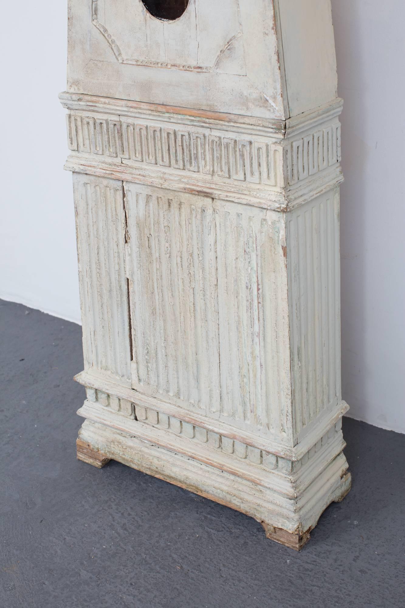 Floor Clock White Painted Gustavian, Sweden For Sale at 1stDibs | white ...