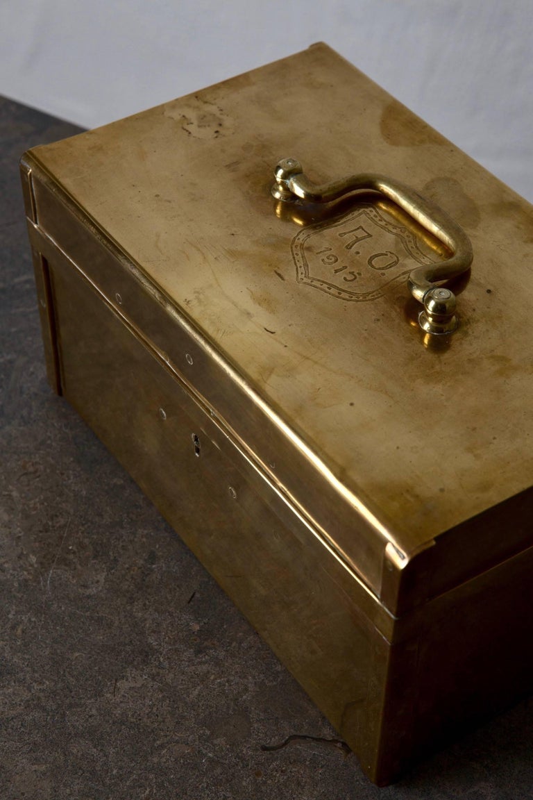Box Decorative Brass Swedish, 20th Century, Sweden For Sale at 1stDibs