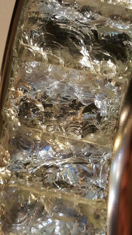 Chiseled Glass and Brushed Nickel Mirror by Ghio Studio For Sale at ...