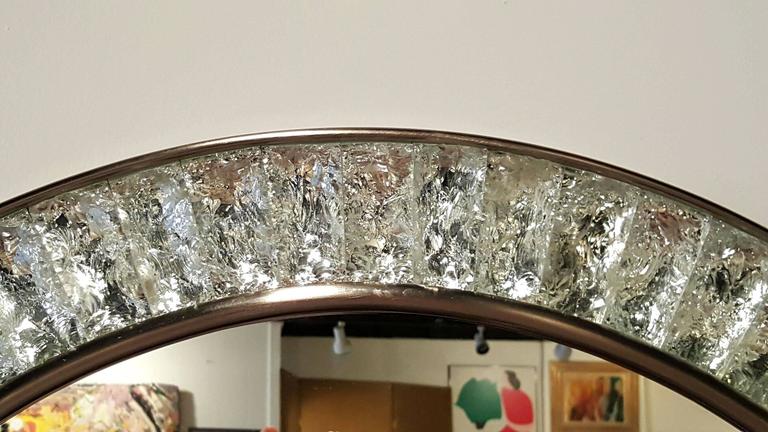Chiseled Glass and Brushed Nickel Mirror by Ghio Studio For Sale at ...