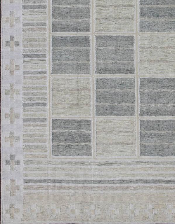 Large Modern Scandinavian/Swedish Geometric Design Rug For Sale at 1stDibs