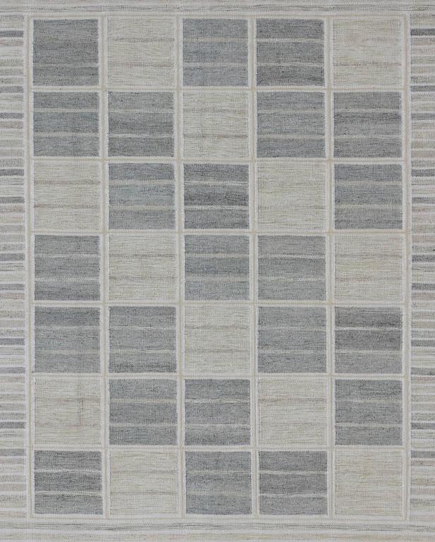 Large Modern Scandinavian/Swedish Geometric Design Rug For Sale at 1stDibs