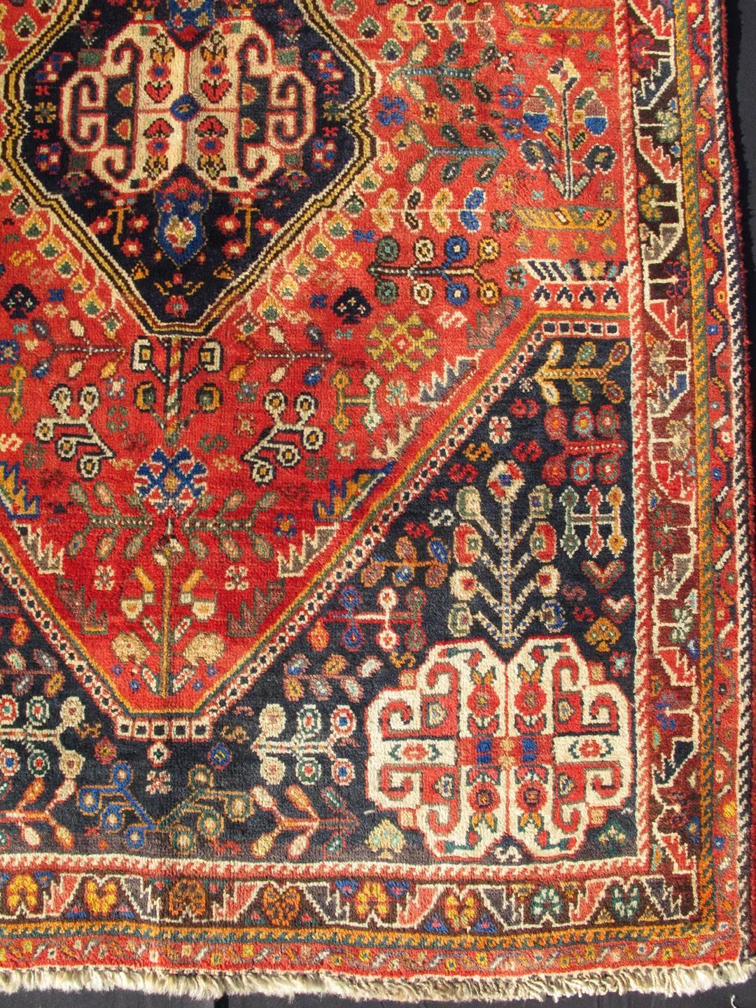 Vintage Persian Qashqai Rug For Sale at 1stdibs