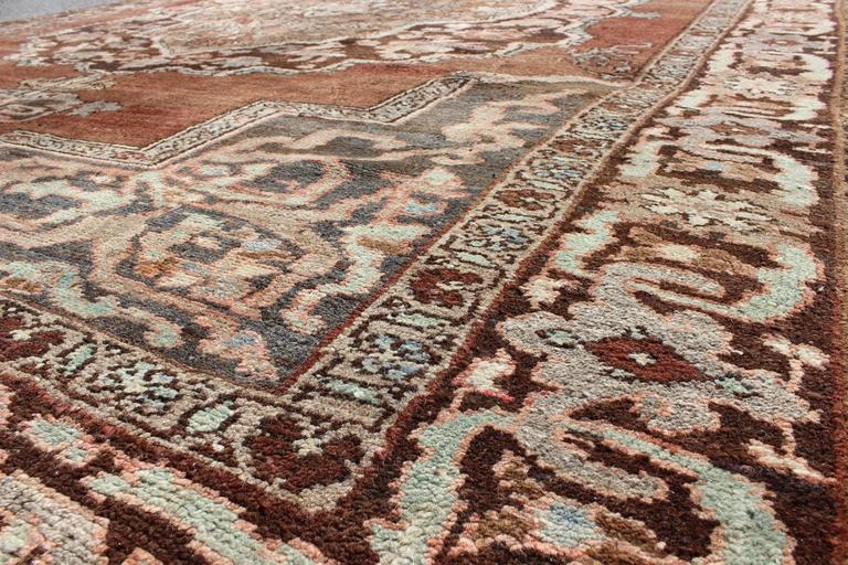 Turkish Kars Carpet with Classical Design in Various Shades of Brown ...
